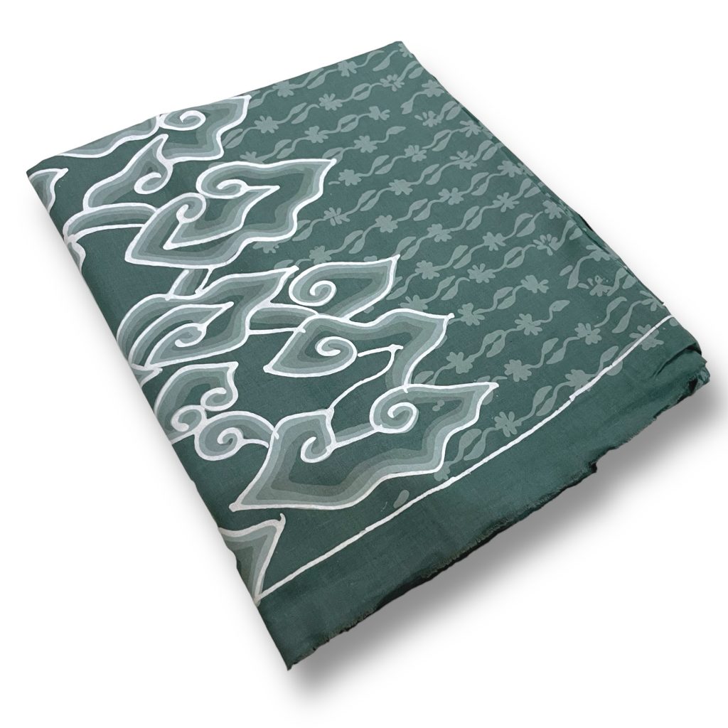 Jual Kain Batik Tulis Warna Hijau Mega Mendung Kombinasi