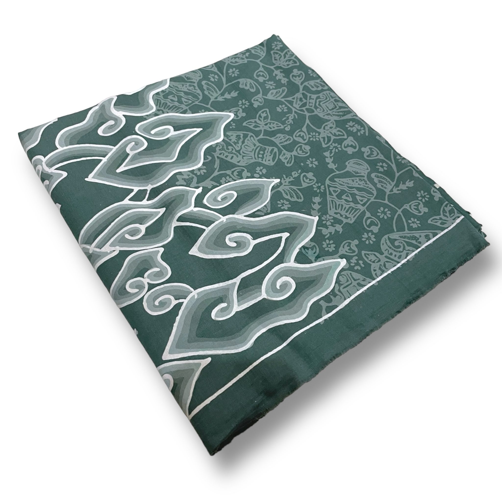 Jual Kain Batik Tulis Warna Hijau Mega Mendung Kombinasi