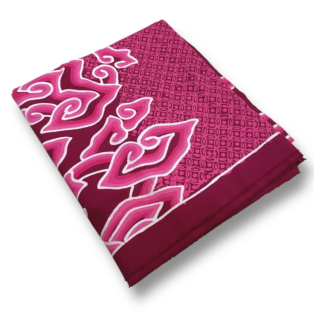 Jual Kain Batik Tulis Warna Maroon Mega Mendung Kombinasi