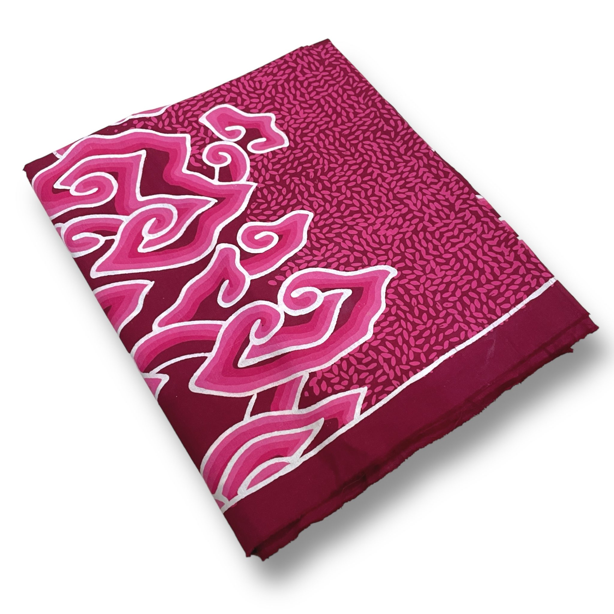 Jual Kain Batik Tulis Warna Maroon Mega Mendung Kombinasi