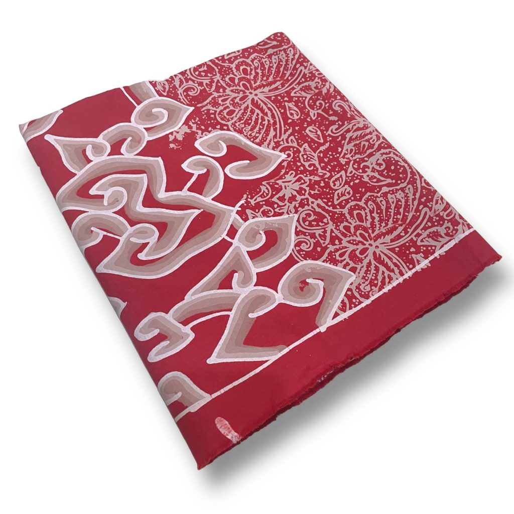 Jual Kain Batik Tulis Warna Merah Mega Mendung Kombinasi | Batik Salma