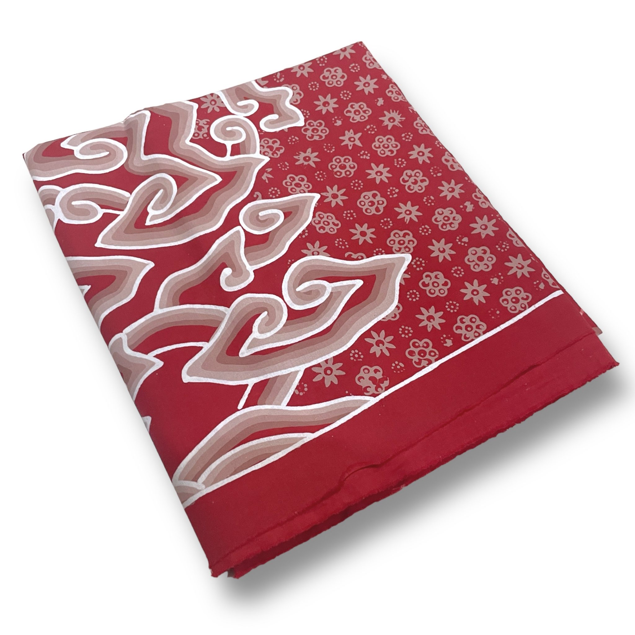 Jual Kain Batik Tulis Warna Merah Mega Mendung Kombinasi | Batik Salma