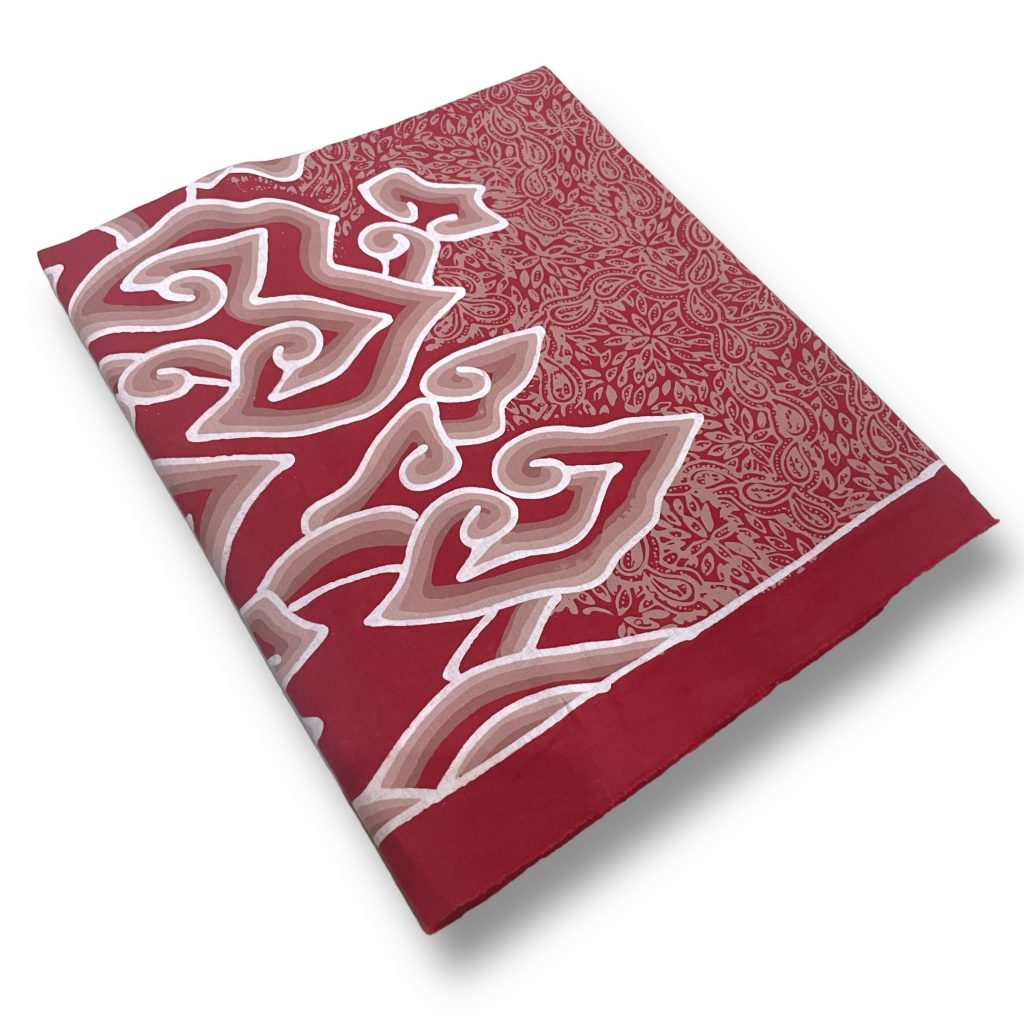 Jual Kain Batik Tulis Warna Merah Mega Mendung Kombinasi | Batik Salma