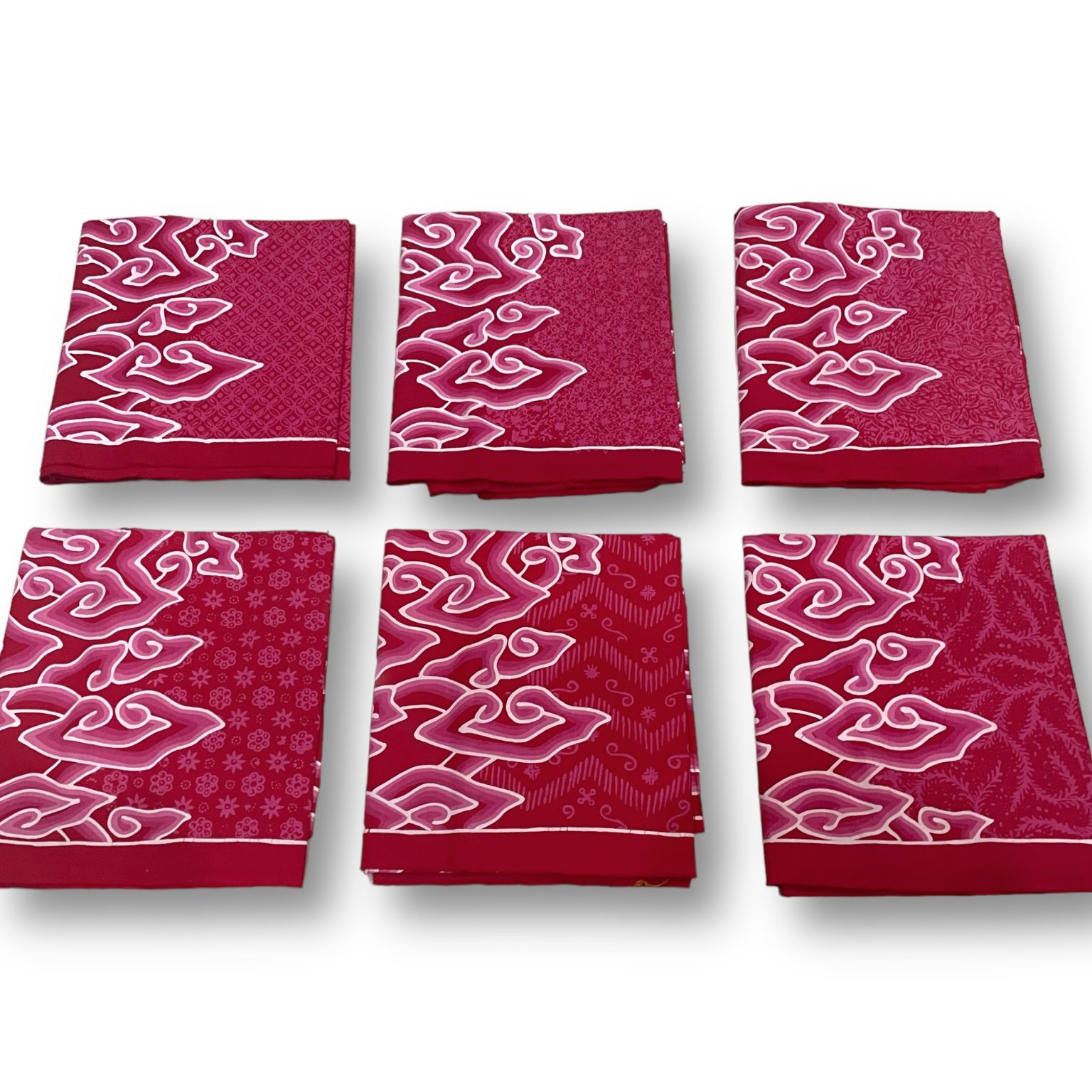 Jual Kain Batik Tulis Warna Merah Muda Mega Mendung Kombinasi | Batik Salma