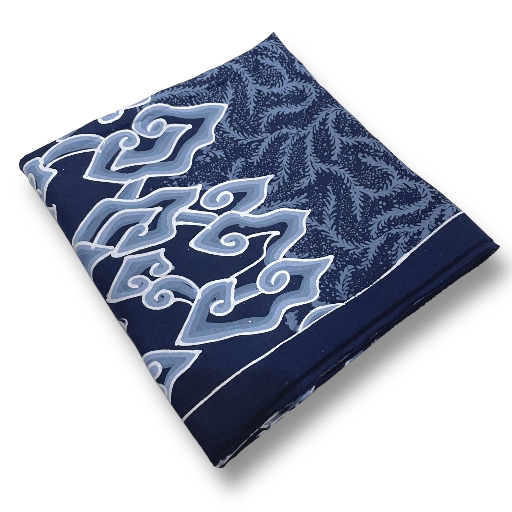 Jual Kain Batik Tulis Warna Navy Mega Mendung Kombinasi