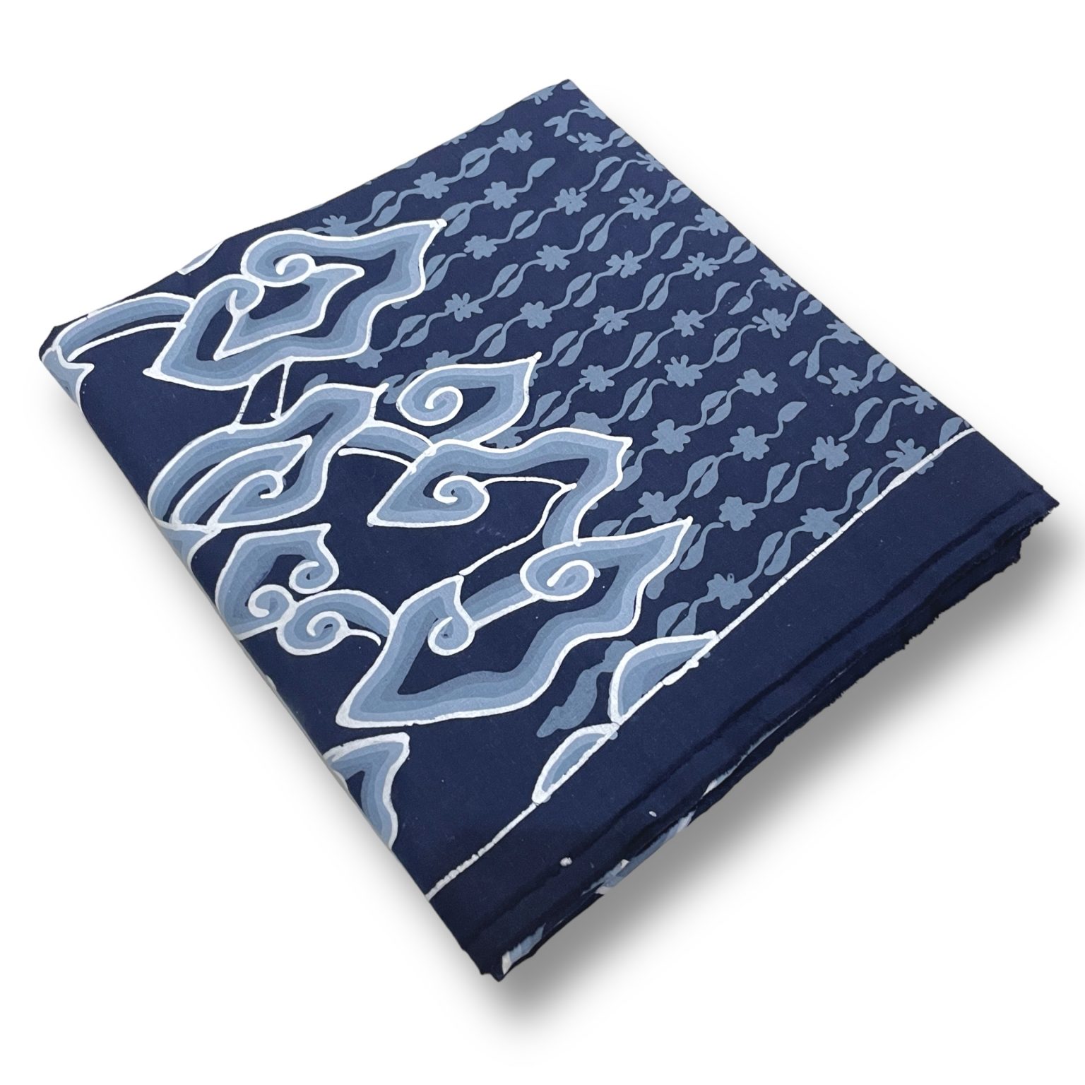 Jual Kain Batik Tulis Warna Navy Mega Mendung Kombinasi